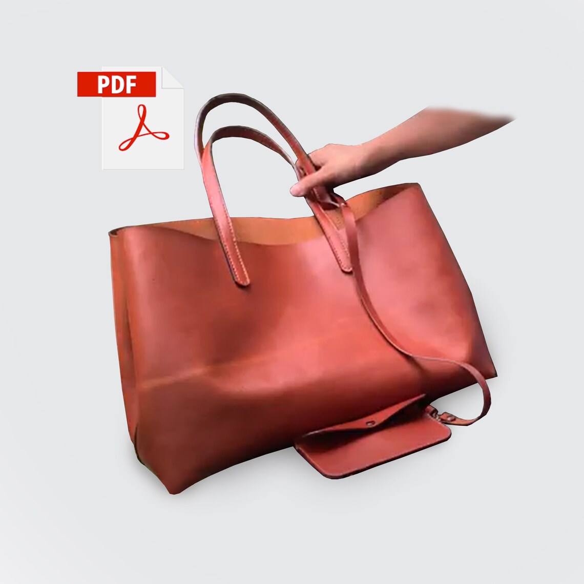 Large Tote Bag Leather Pattern Handbag Ladybag DIY PDF Pattern - Etsy