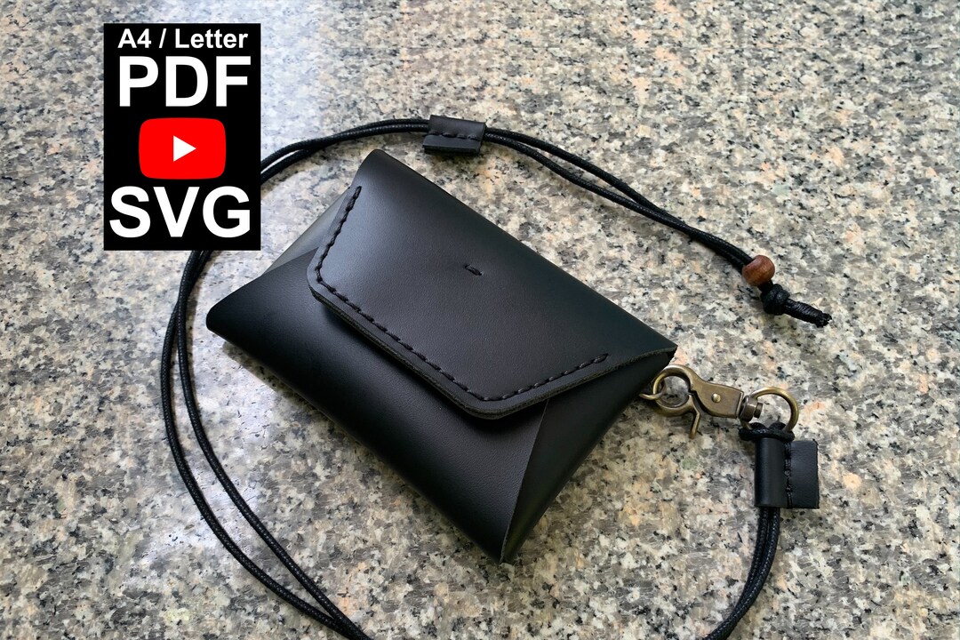 Wallet Neck Strap Card Wallet Pattern PDF A4 Letter Template Download ...