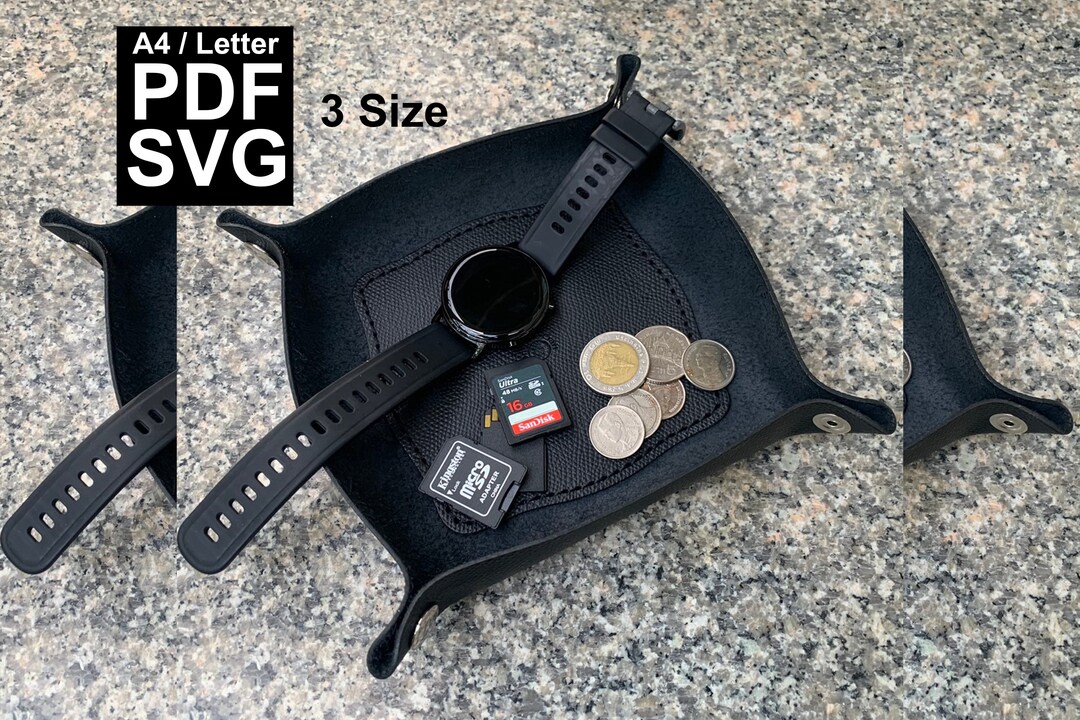 Leather Tray Valet Pattern 3 Size Pattern Digital Template PDF A4 ...