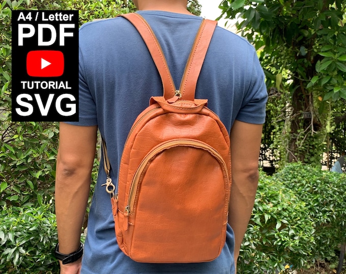 Leather Sling Bag, Backpack Pattern, 2 in 1 PDF Pattern, Lady Bag ...