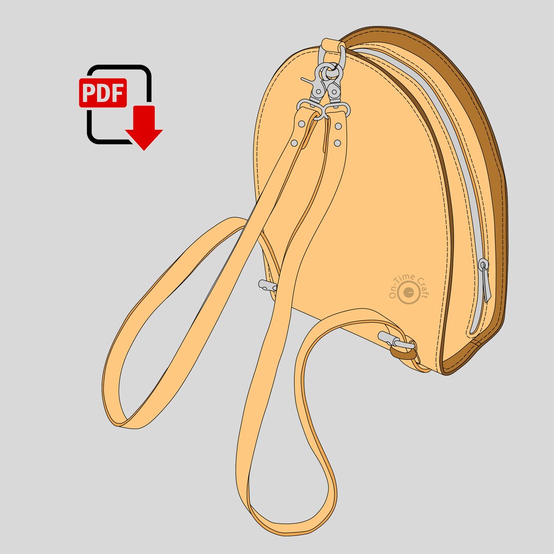 Leather Backpack Pattern Lady Bag PDF Template A4 & Letter Download - Etsy