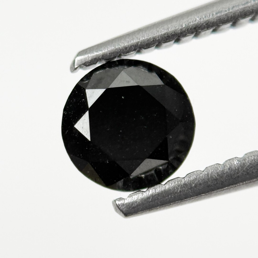 5 Mm Round Brilliant Cut Black Diamond, AAA Top Quality Round Cut ...