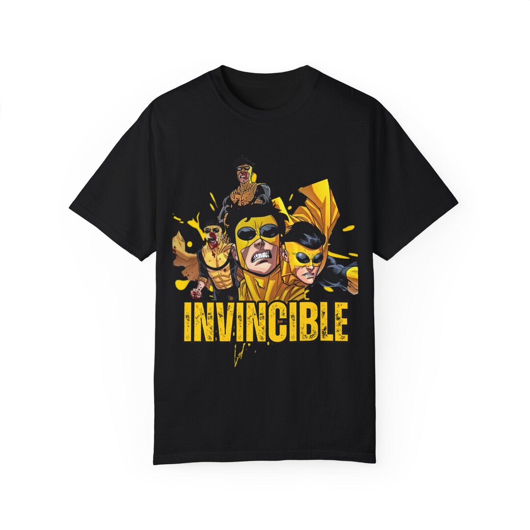Invincible T Shirt,superhero Graphic T-shirt - Invincible Design ...