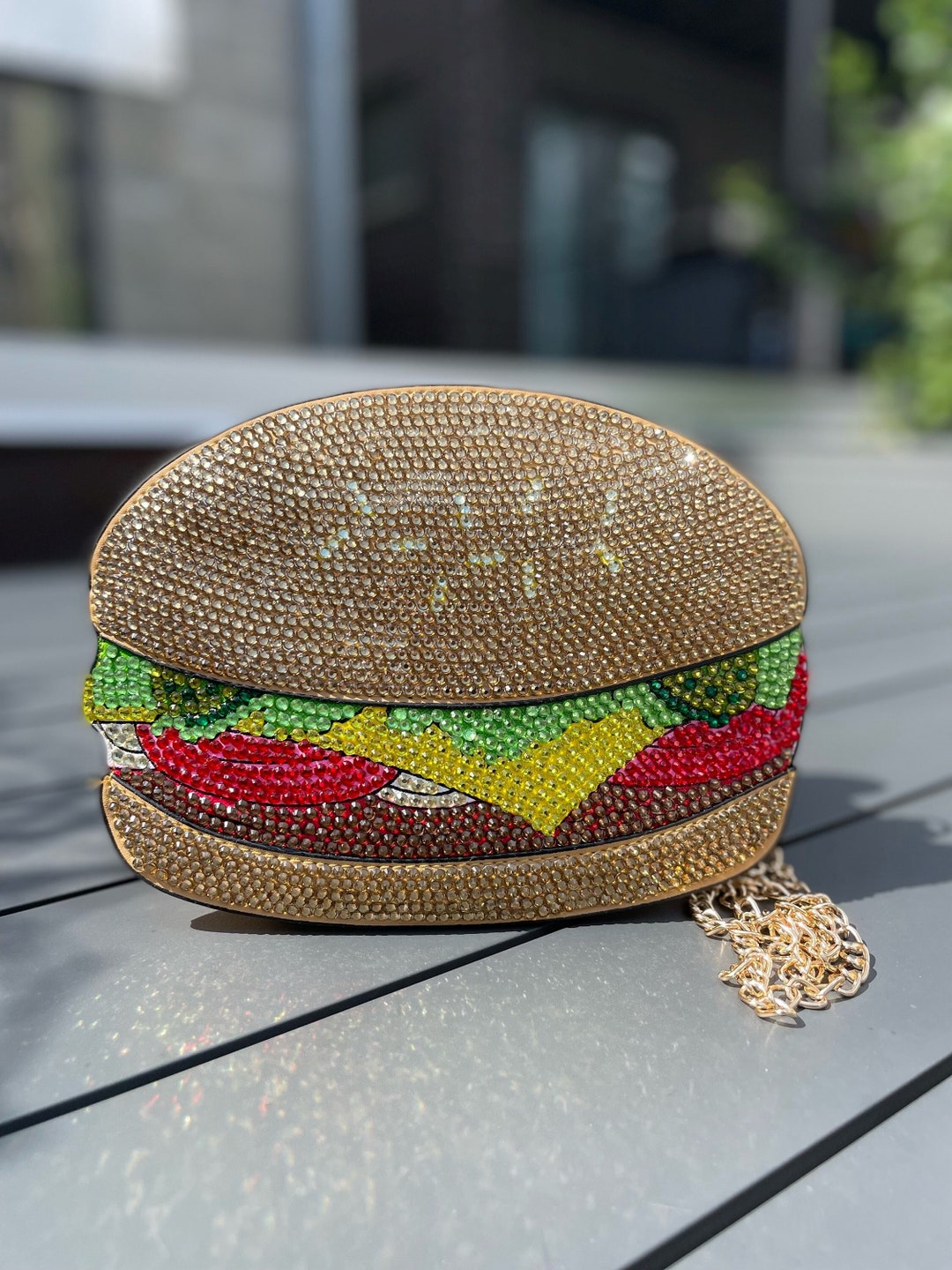 Rhinestone Cheeseburger Purse - Etsy