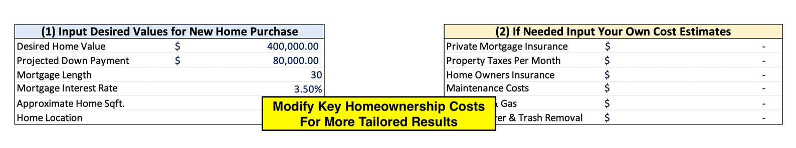 Home Buying Budget Template, How Much House Can I Afford? A Calculator ...