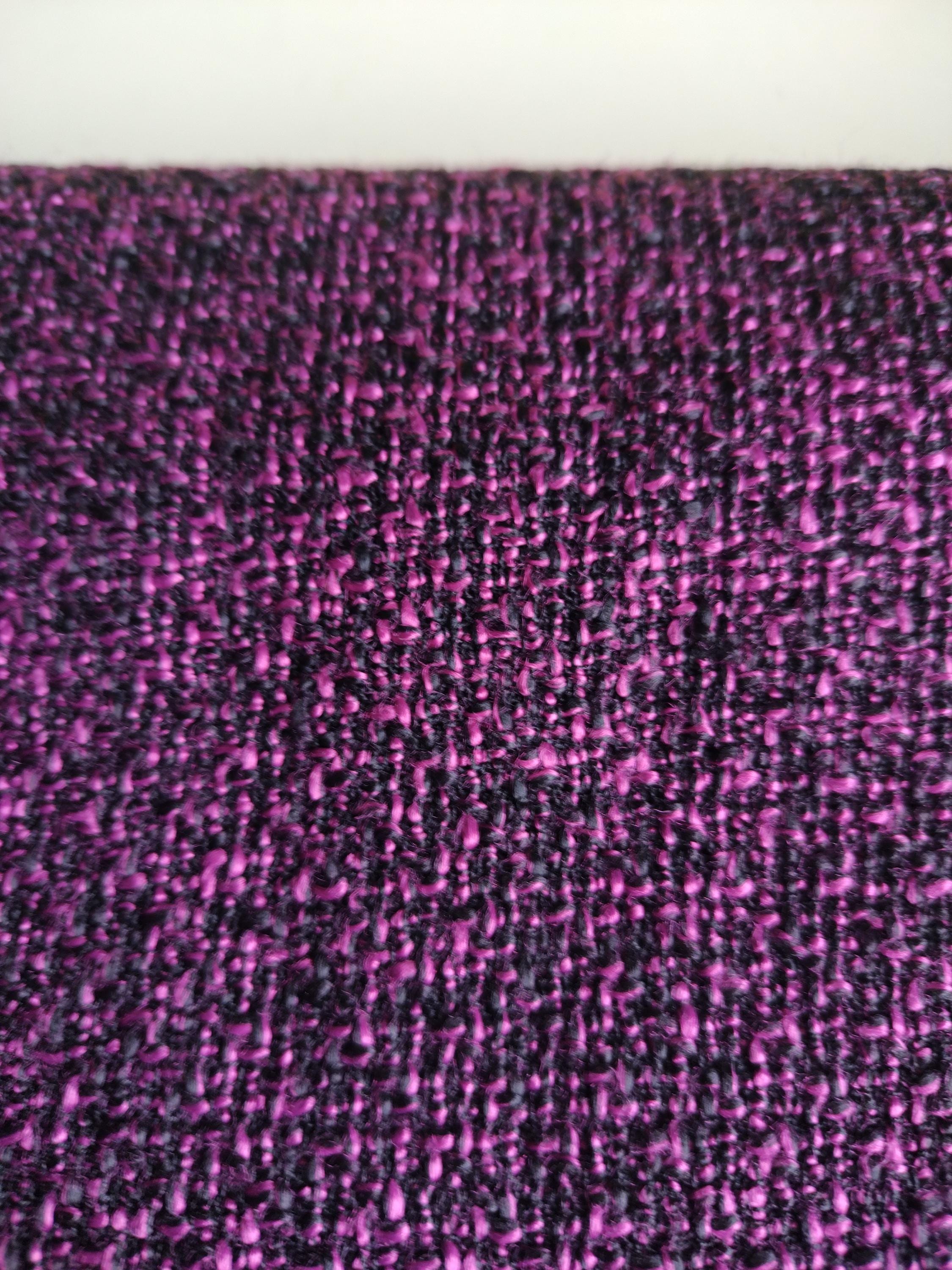Classic Dark Pink Bouclé Fabric, Pink Tweed Fabric by the Yard - Etsy