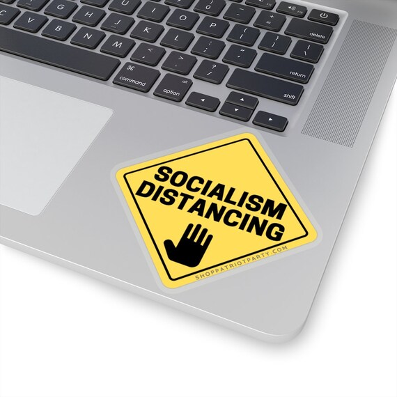 Socialism Distancing Sticker Warning Caution Social | Etsy