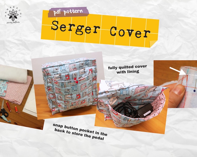 Serger Cover PDF Sewing Pattern - LARGE Size - Serger Cover Quilted ...