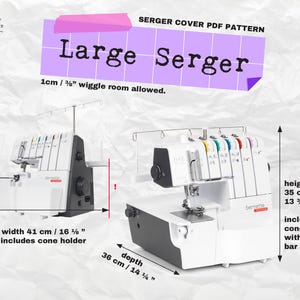 Serger Cover PDF Sewing Pattern - LARGE Size - Serger Cover Quilted ...