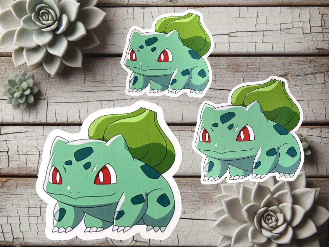 Bulbasaur Sticker Three Sizes to Choose From Pokémon Sticker Pokémon ...