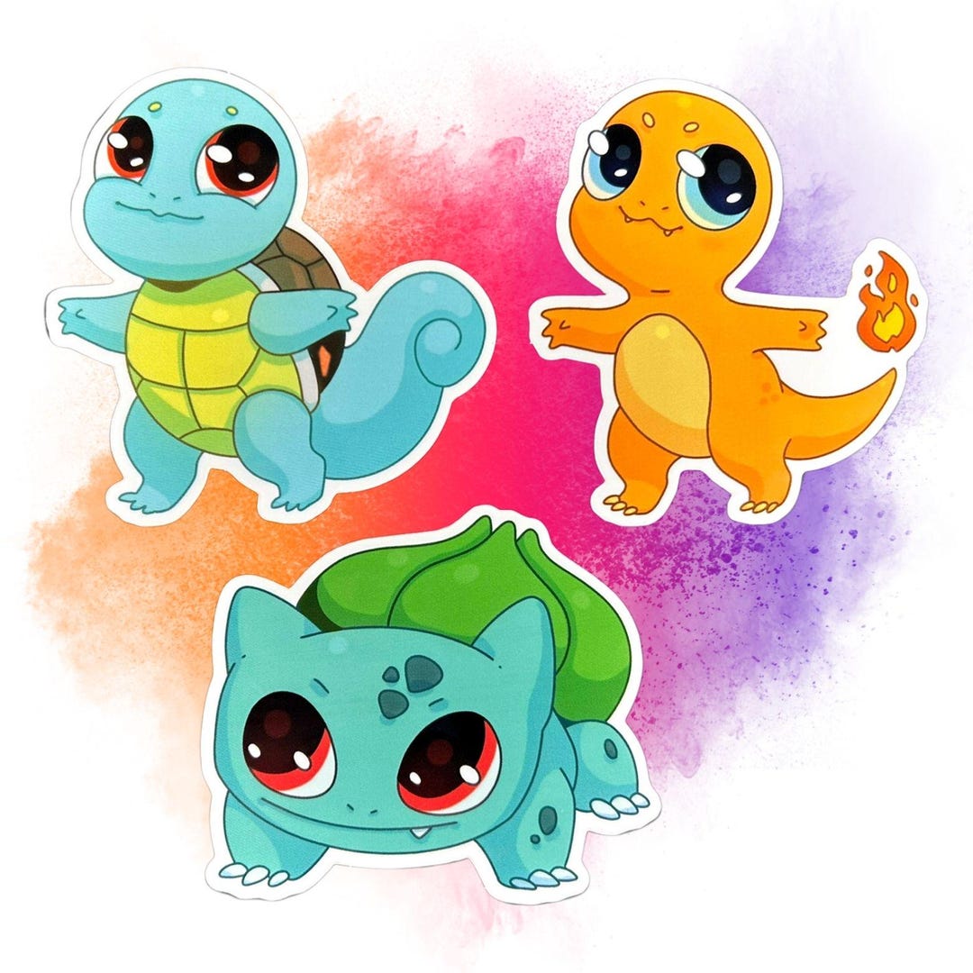 Baby Pokémon Sticker Set of 3 | Die-cut Vinyl Sticker | Squirtle ...