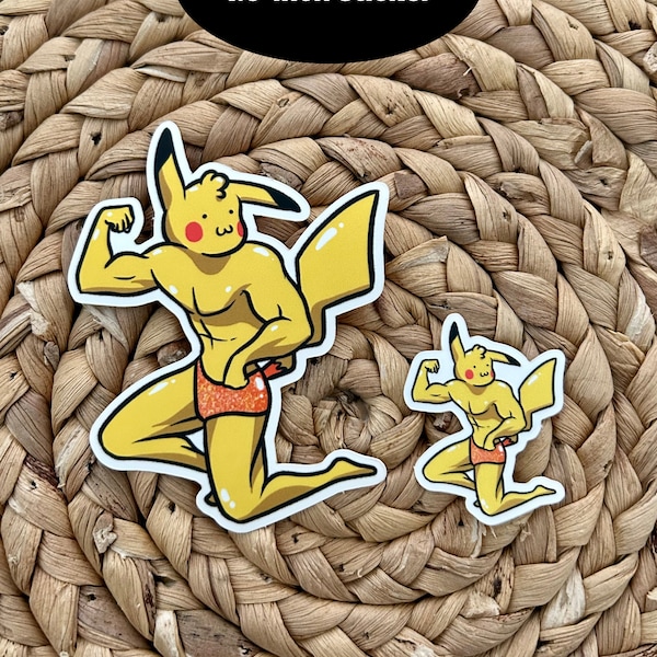 Pikachu Sticker Funny Etsy