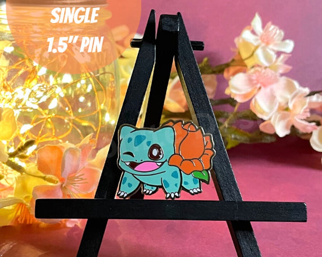Rose Bulbasaur Pin Bulbasaur Pokémon Hard Enamel Pin Gold - Etsy