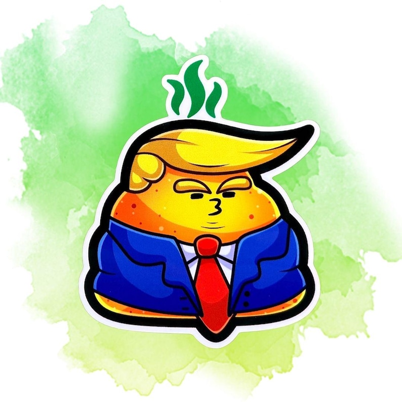 Tangerine Turd Trump, Funny Political Satire Waterproof Anti-trump ...