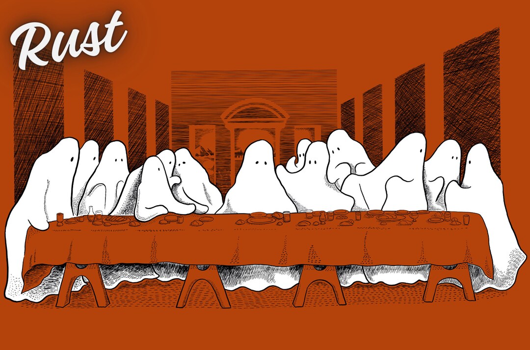 Ghostly Last Supper Digital Download Art Print Rust - Etsy