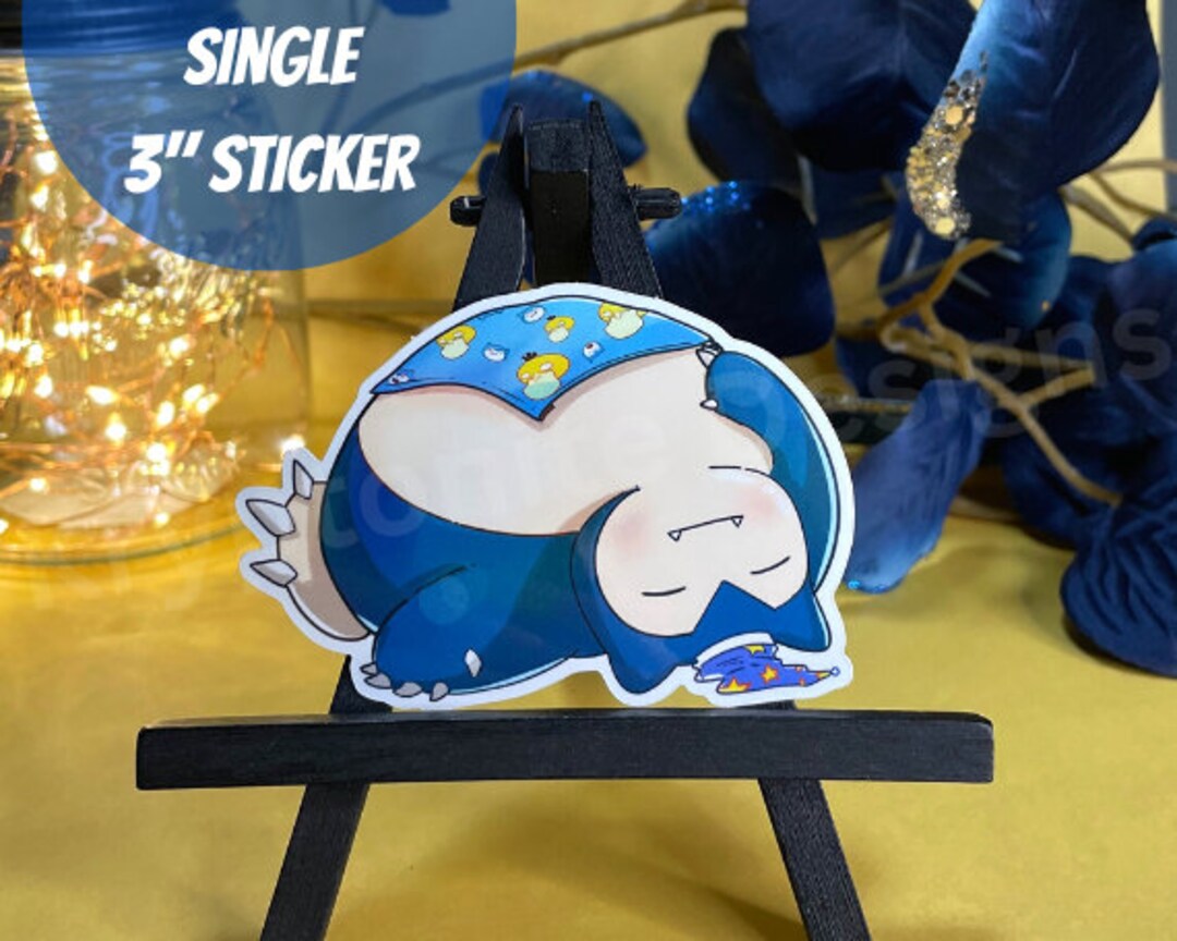 Sleepy Snorlax Sticker Pokémon Sticker Pokémon Trendy - Etsy