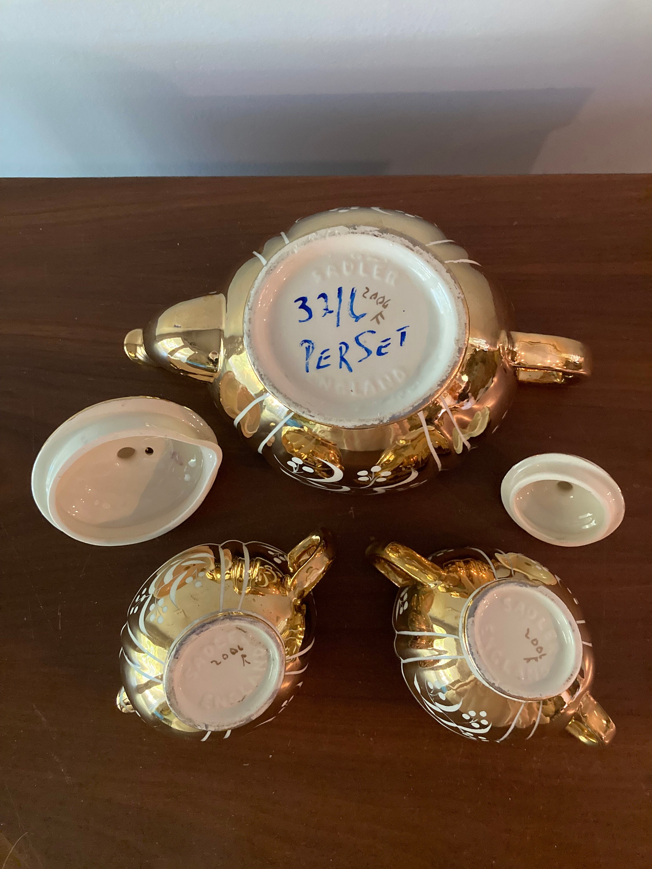 Sadler Gold Tea Set - Etsy