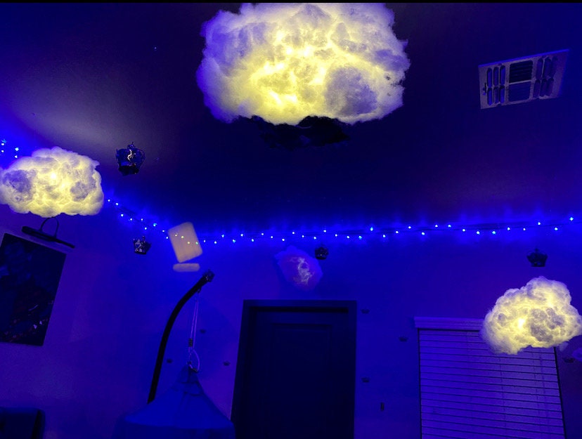 Night Sky, Cloud, 15x12x10, LED Lights, Hanging Cloud With Lights - Etsy