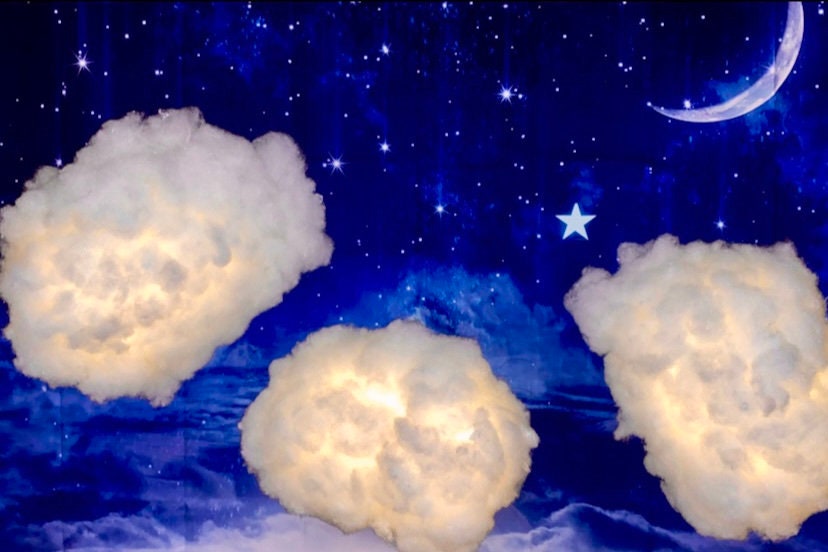 Night Sky, Cloud, 15x12x10, LED Lights, Hanging Cloud With Lights - Etsy