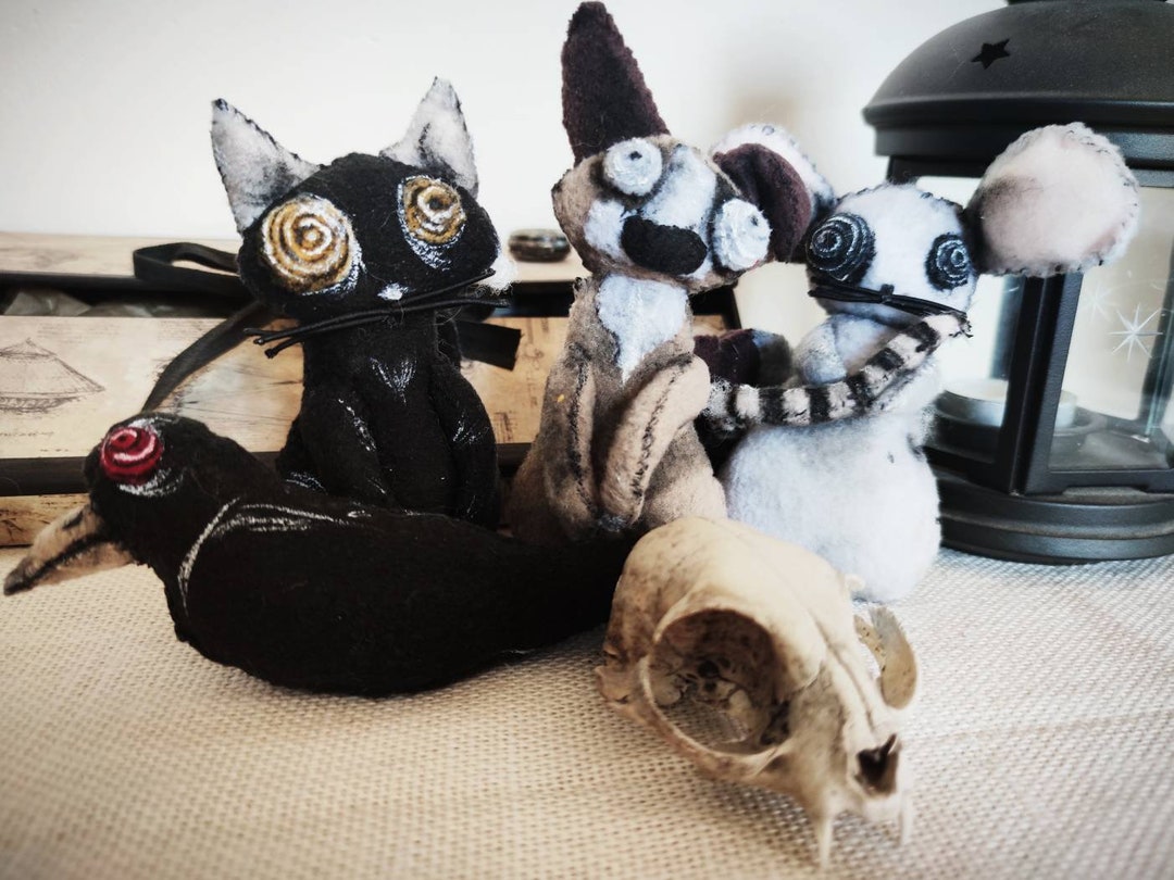 Victorian Zombie Animals Creepy Cute Animal Doll Keychain Pendant - Etsy