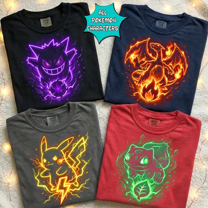 Neon Poke Game Shirt, Retro Poke Game 2026 Shirt, Vintage Poke Monsters ...