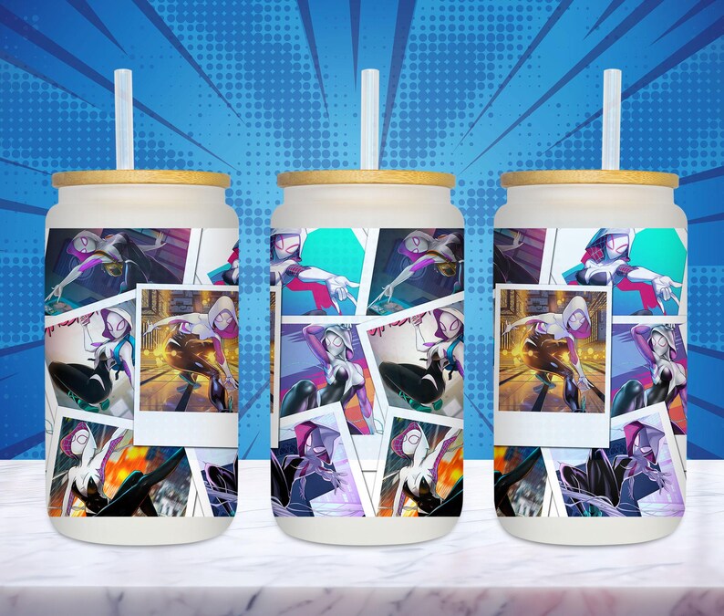 70+ Super Hero 16oz Libbey Glass Can Png, Super Hero Characters Tumbler ...