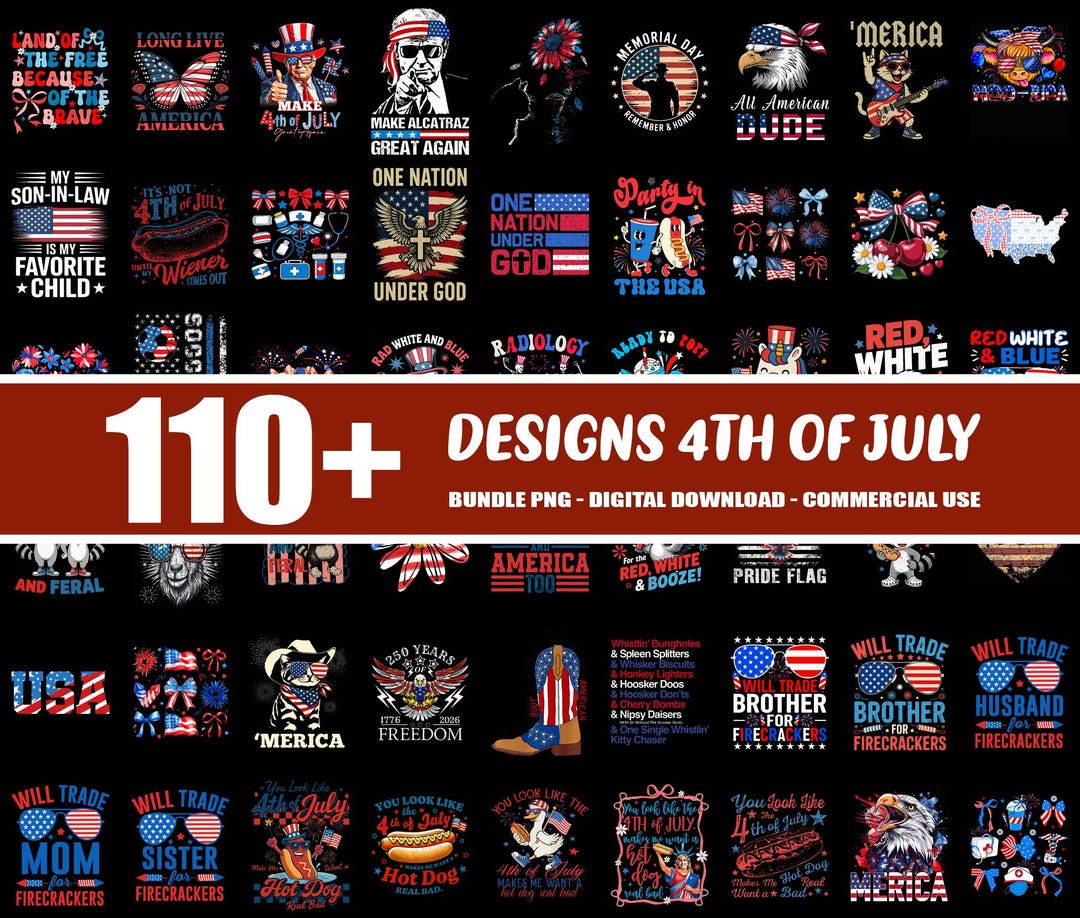 110+ Designs America Memorial Day PNG, 4th of July Png, Patriotic Png ...