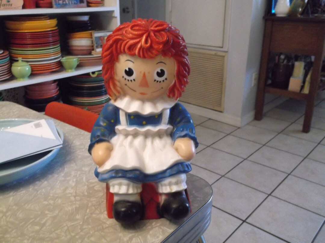 Vintage 1972 Raggedy Ann Bank- Bobbs Merrill Toy Co - Etsy