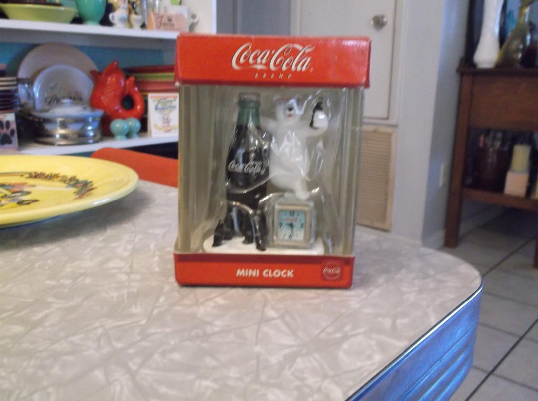 2003 Coca-cola Mini Clock Polar Bear - Etsy