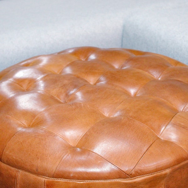 Leather Ottoman - Etsy