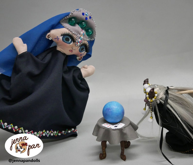 OOAK Puppet Set The Demon and the Fortune Teller | Etsy
