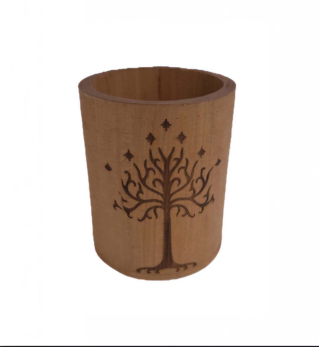 Engraved Wooden Pencil Holder White Tree of Gondor Galathilion House ...