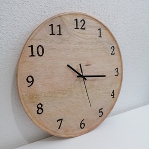 Mango Wood Clock Round Type Pendulum Simple and Elegant Wooden Wall ...