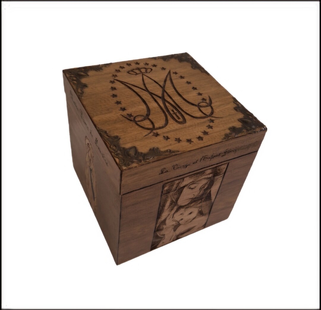 Box Engraved With the Monogram of the Holy Virgin Mary, Our Lady of ...