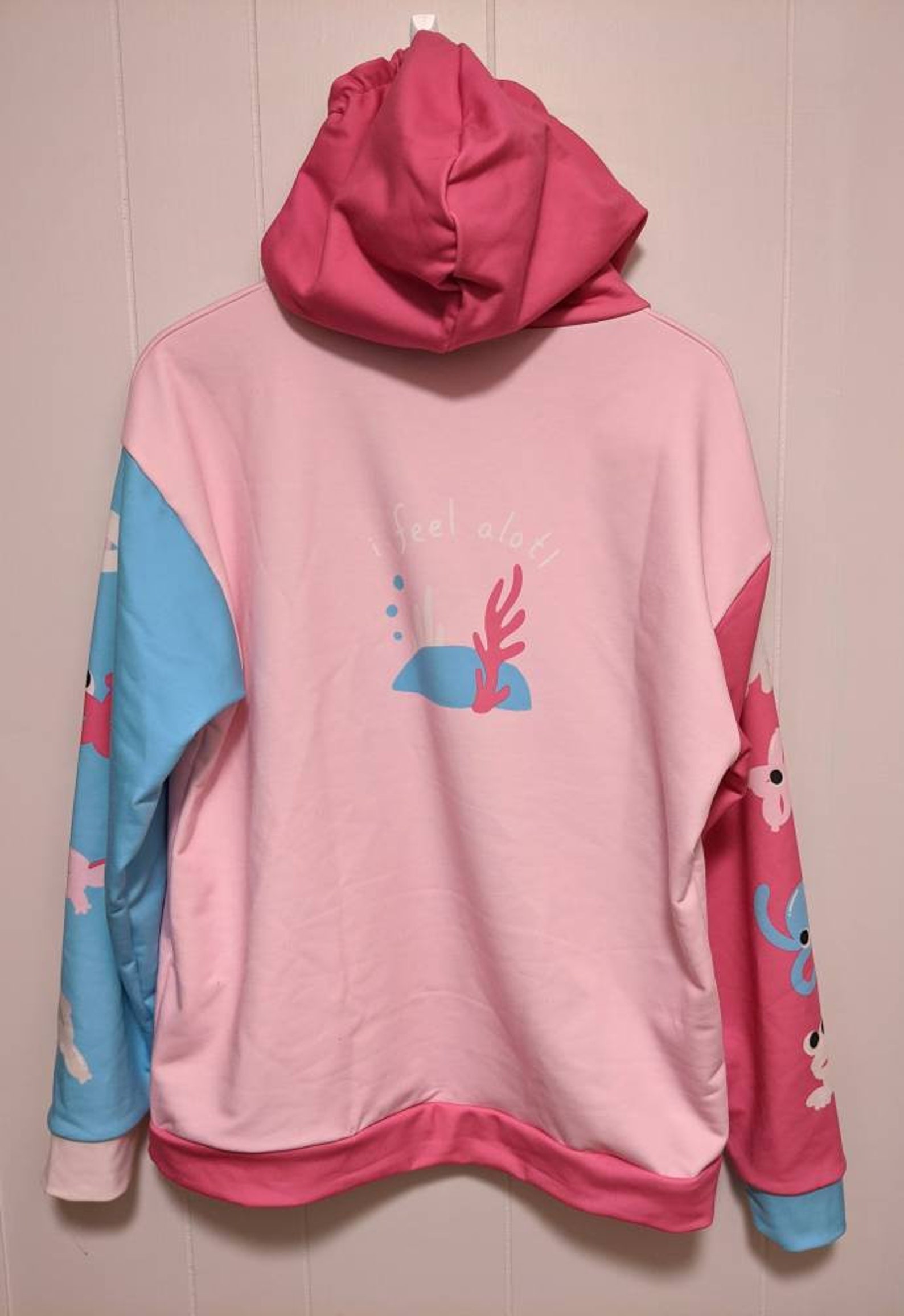 Axolotl Colorblock Kidcore Clowncore Balloon Animal Comfy Cozy I Feel ...