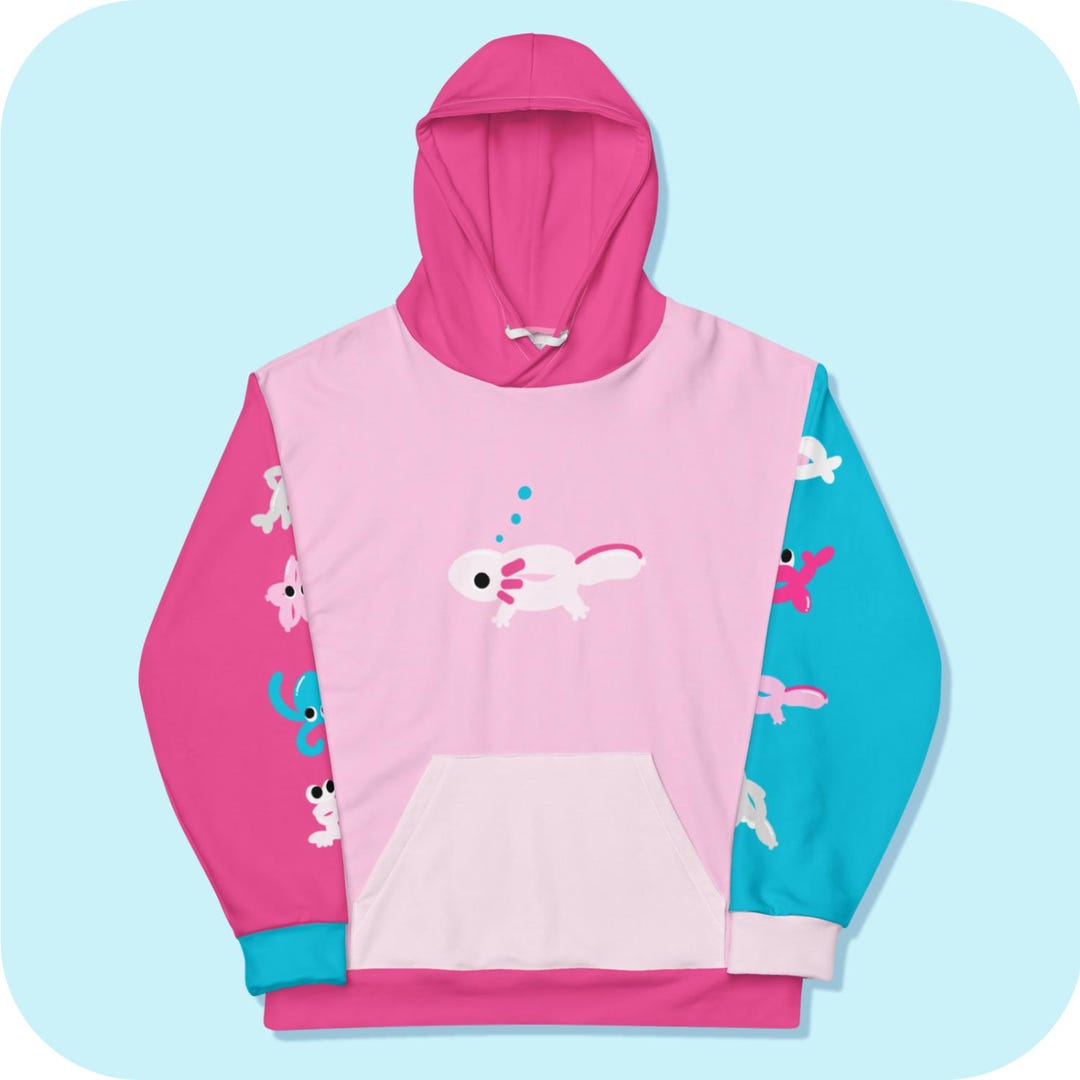 Axolotl Colorblock Kidcore Clowncore Balloon Animal Comfy Cozy I Feel ...