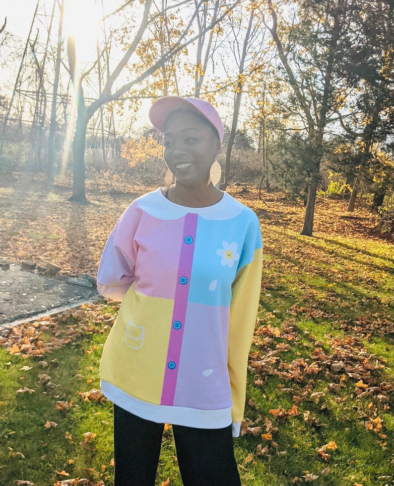 Pastel Colorblock Daisy Clowncore Kidcore Kawaii Harajuku - Etsy