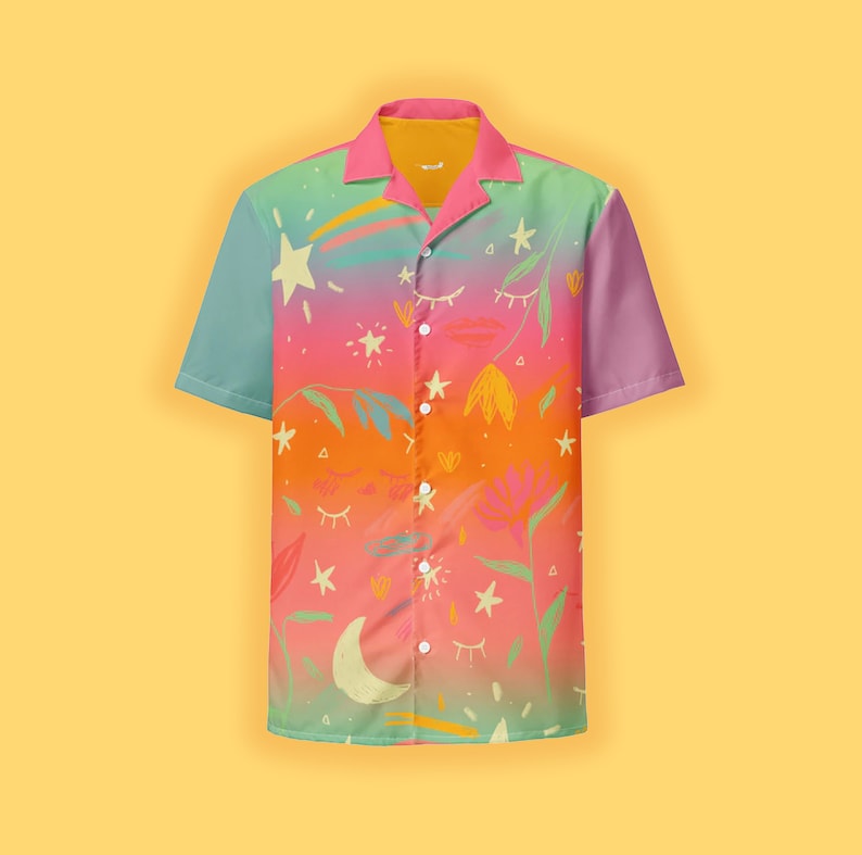 Colorful Magic Unisex Button up Shirt 2XS - 6XL - Etsy