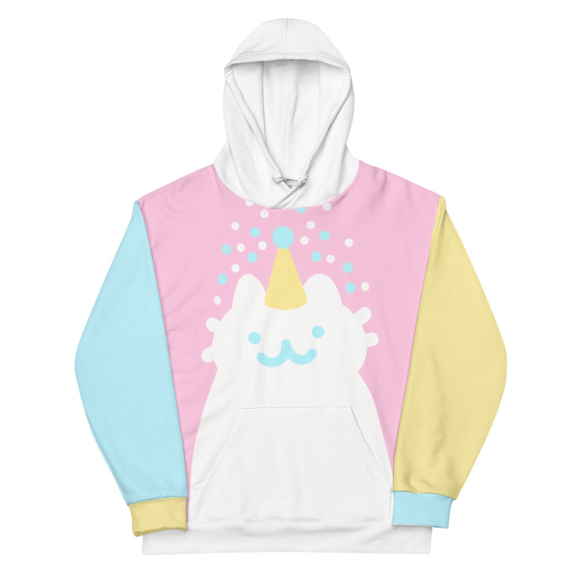 Happy Birthday Noodlecat Confetti Pastel Colorblock Fairy Kei - Etsy