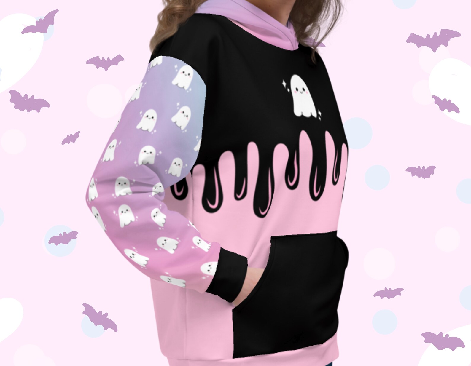 Pastel Goth Spooky Cute Ghost Halloween Kawaii Pink and Black - Etsy