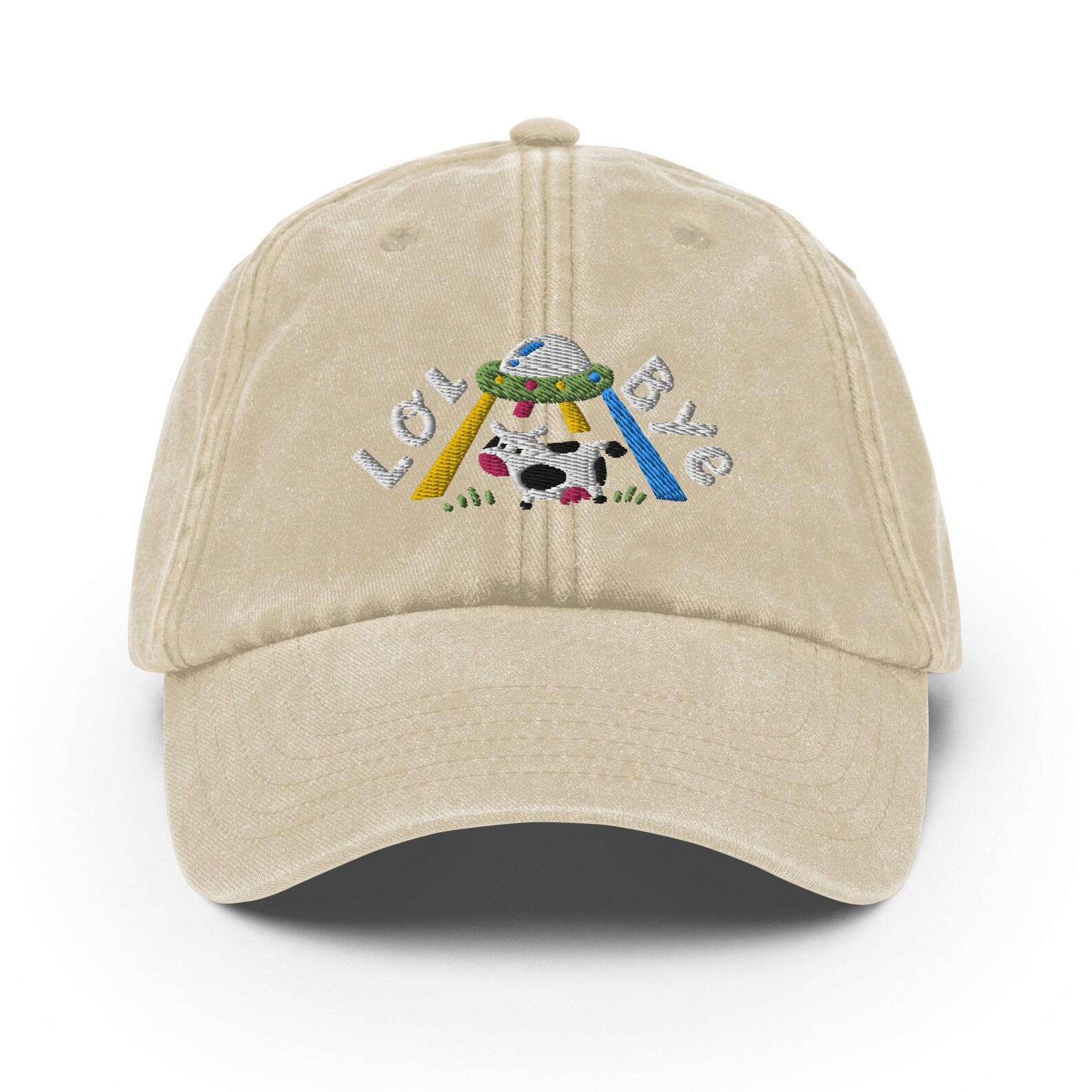 Funny Cow Hat Alien UFO Cute Cow Gift Dad Hat - Etsy