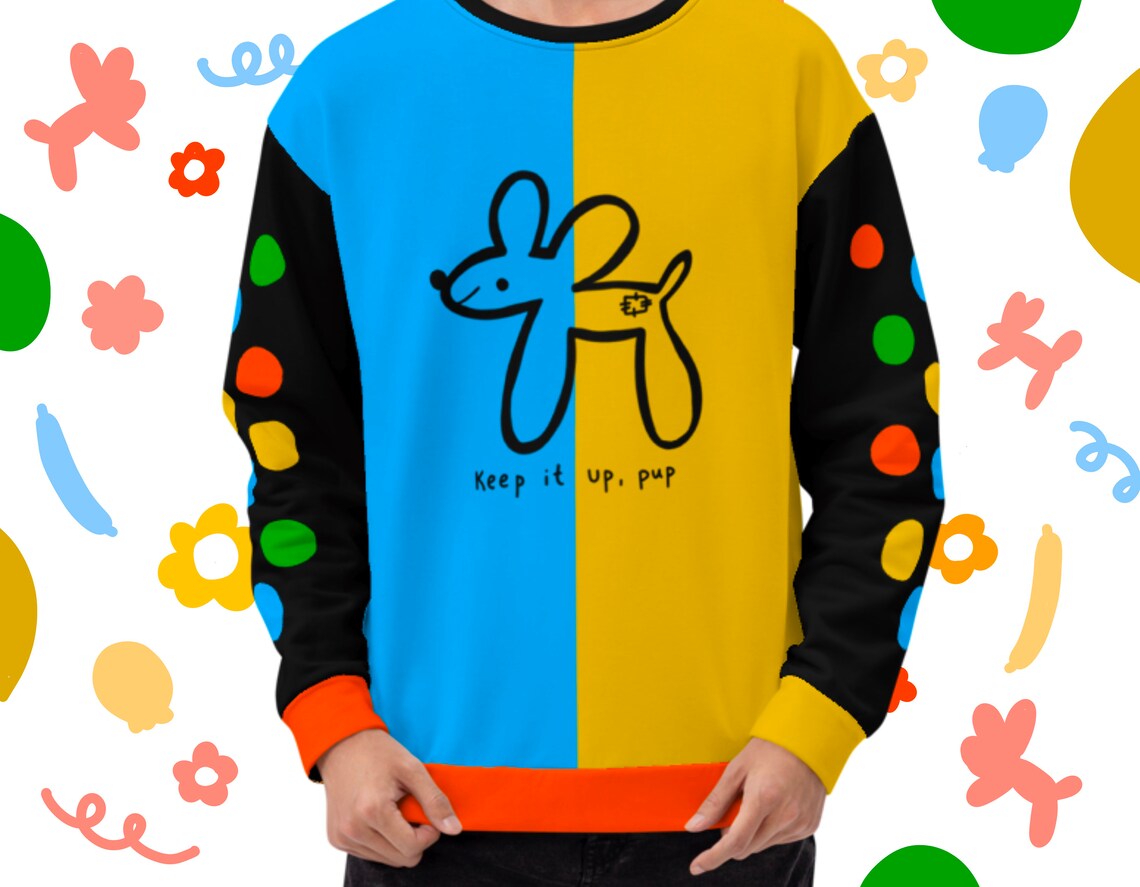 Balloon Dog Keep It up Pup Kidcore Clowncore Retro-inspired - Etsy