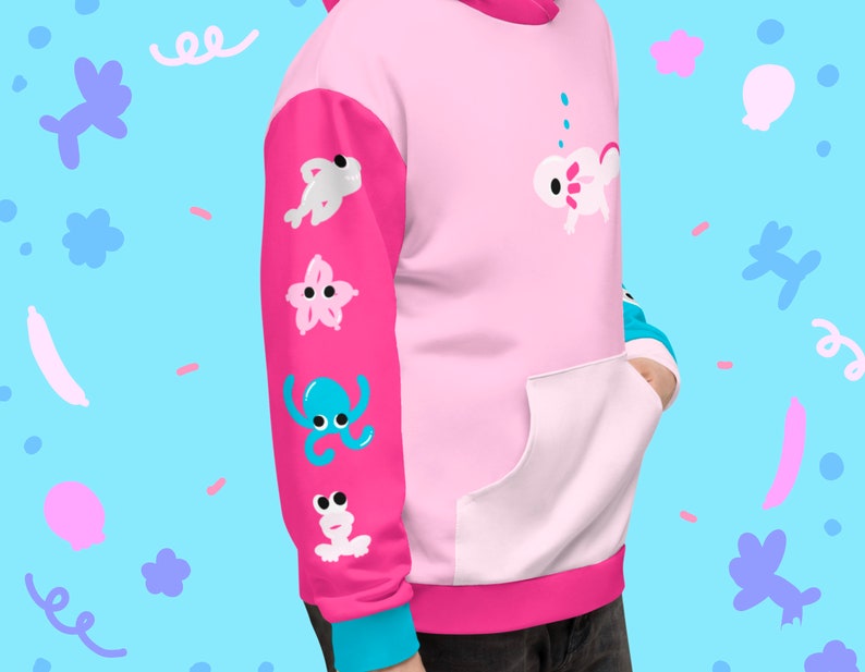 Axolotl Colorblock Kidcore Clowncore Balloon Animal Comfy Cozy - Etsy