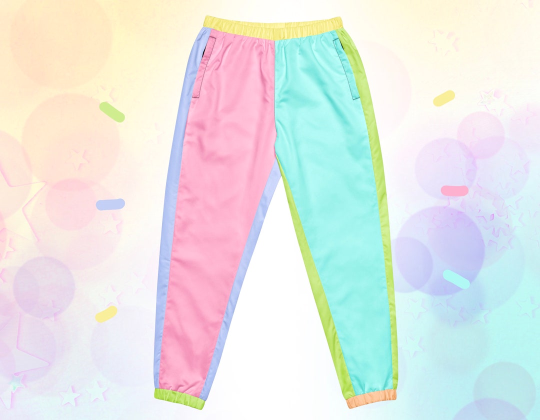 Pastel Rainbow Colorblock Unisex Track Pants - Etsy