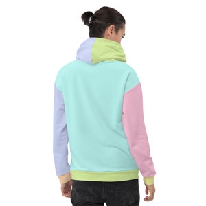 Pastel Color Block Sherbet Rainbow Unisex Hoodie - Etsy