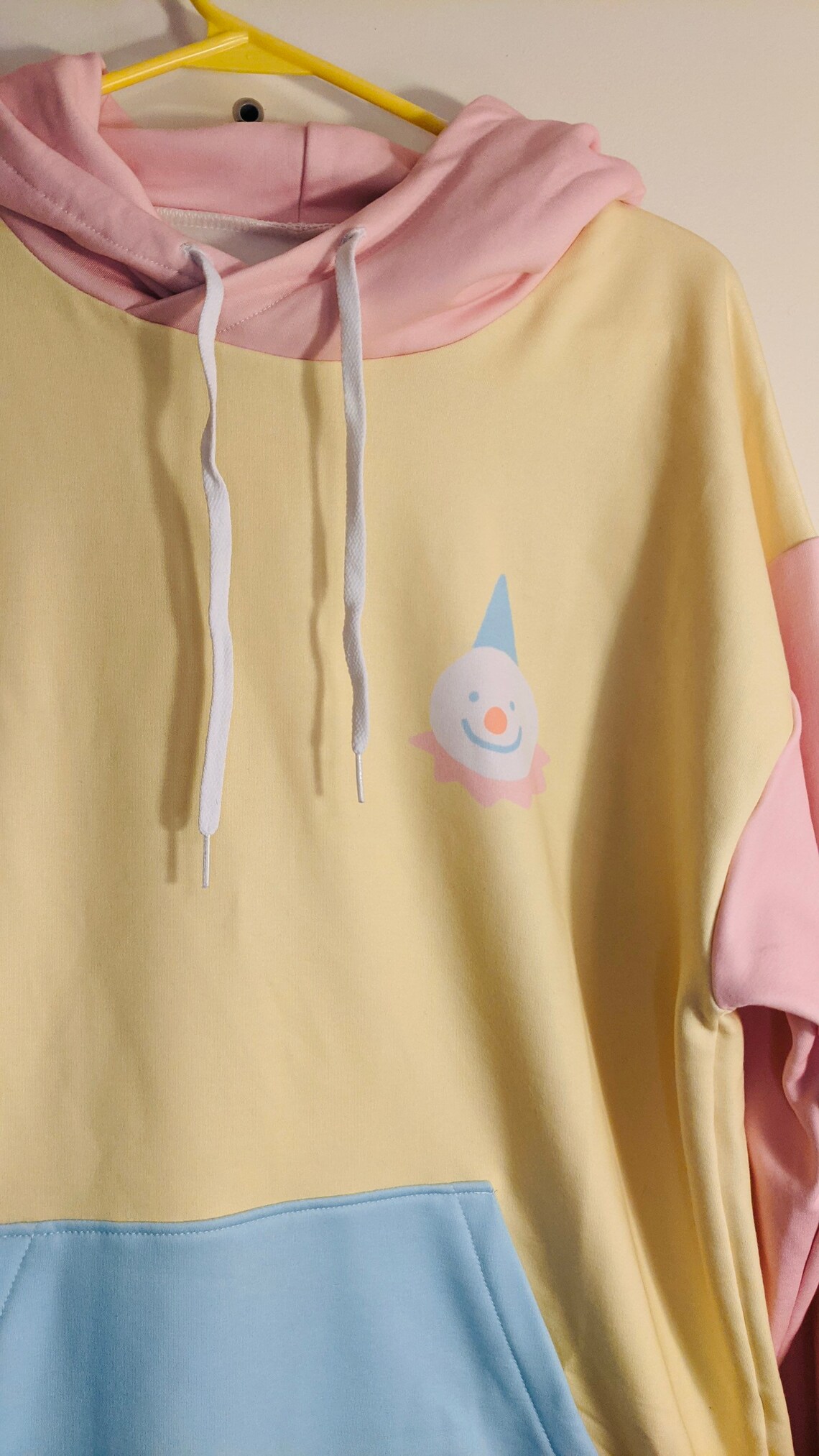 Pastel Colorblock Clown Hoodie Have a Nice Day Clowncore - Etsy