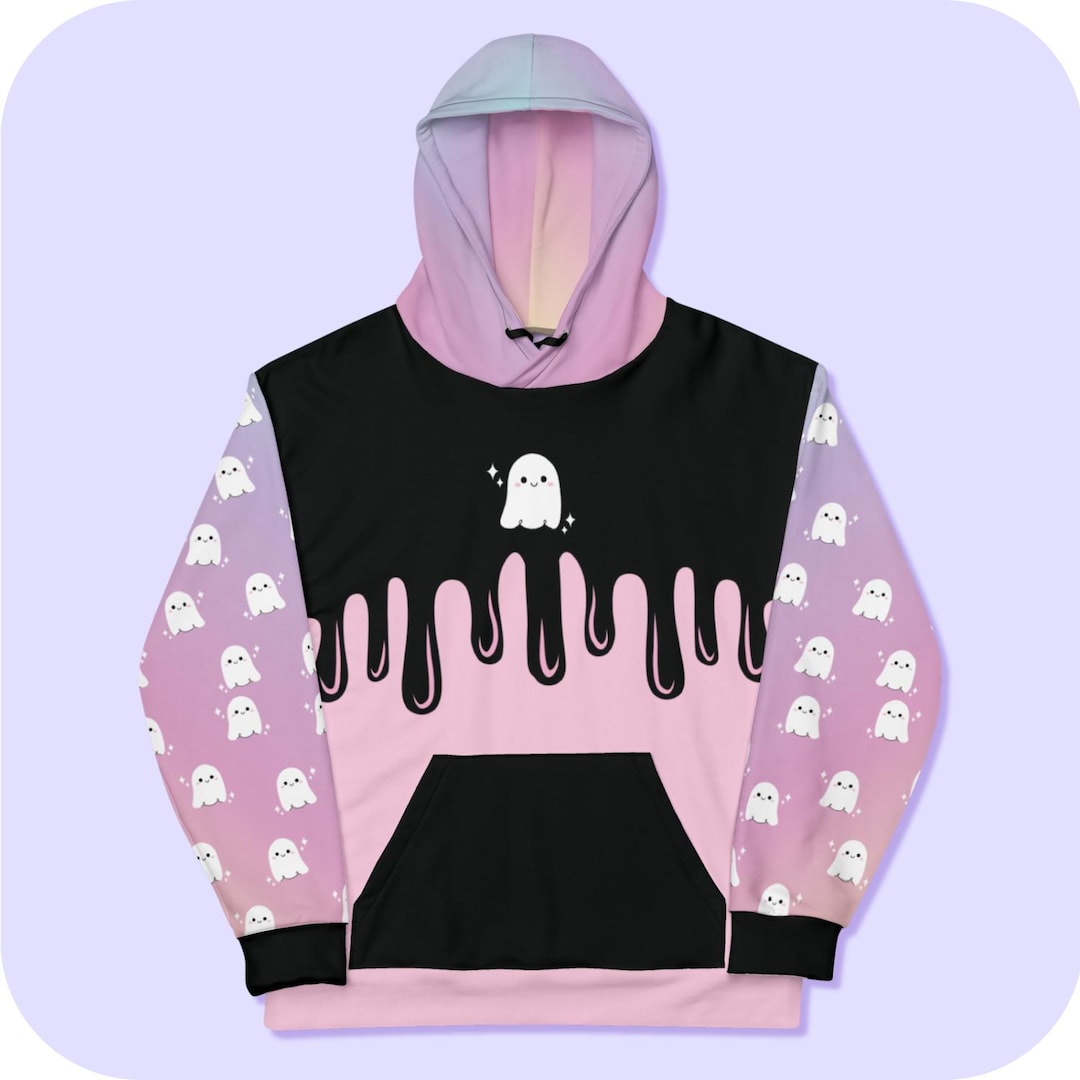 Pastel Goth Spooky Cute Ghost Halloween Kawaii Pink and Black ...