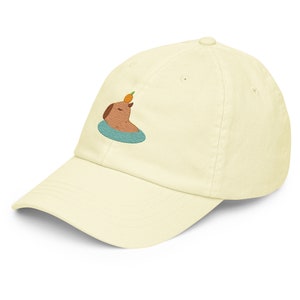 Happy Cappy Cap Cute Capybara Embroidered Pastel Baseball Hat - Etsy