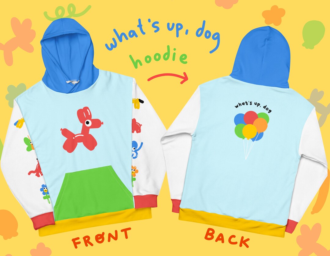 Balloon Dog Kidcore Primary Colorblock Unisex Hoodie - Etsy