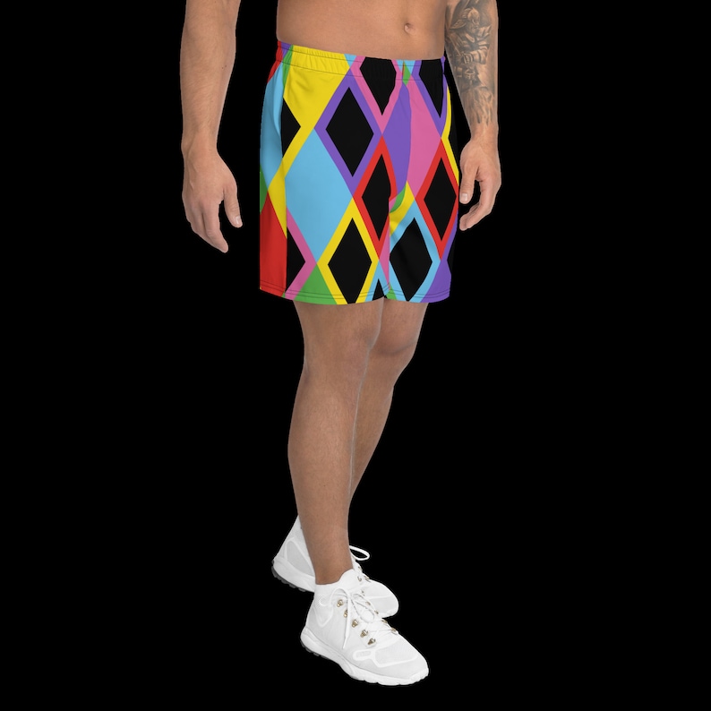Clowncore Jester Shorts Bold Diamond Pattern Unisex Men's - Etsy